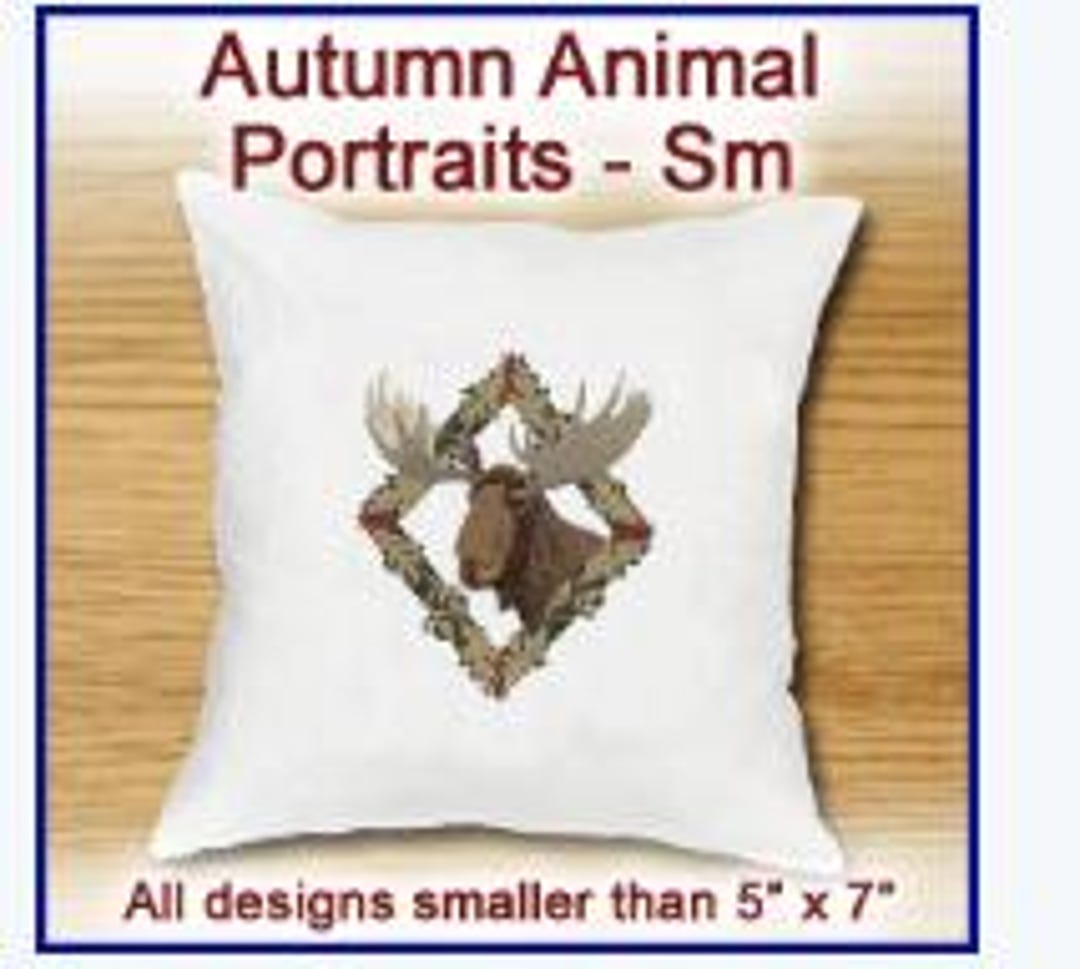 Autumn Animal Portraits Design Pack Small PES Machine Embroidery Sale ...