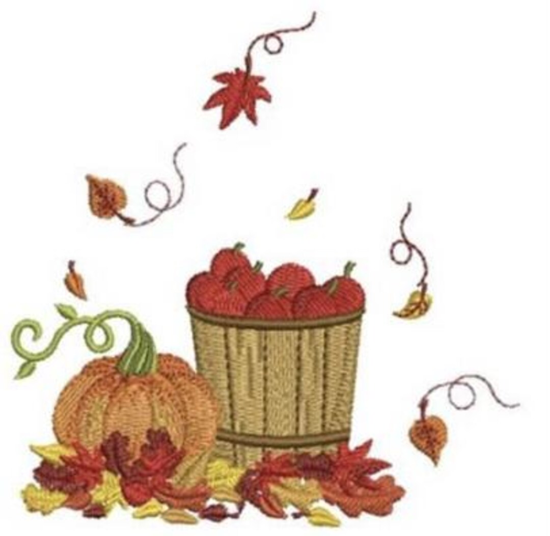 Fall Greetings Embroidery Design-pes-machine Embroidery Designs - Etsy