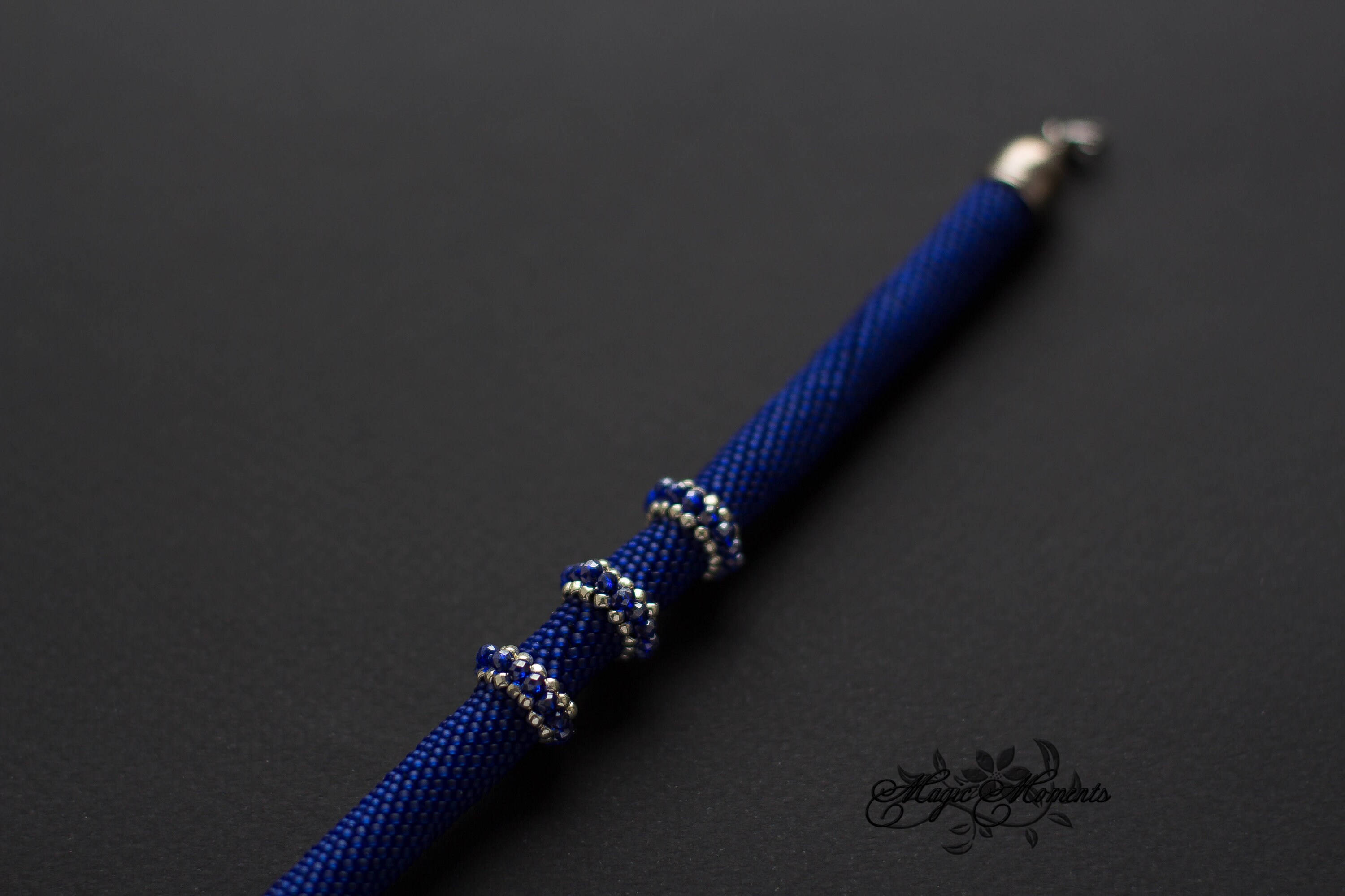 Dark blue bracelet Sapphire bracelet Evening jewelry Blue | Etsy