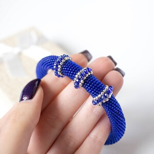 Dark blue bracelet Sapphire bracelet Evening jewelry Blue | Etsy