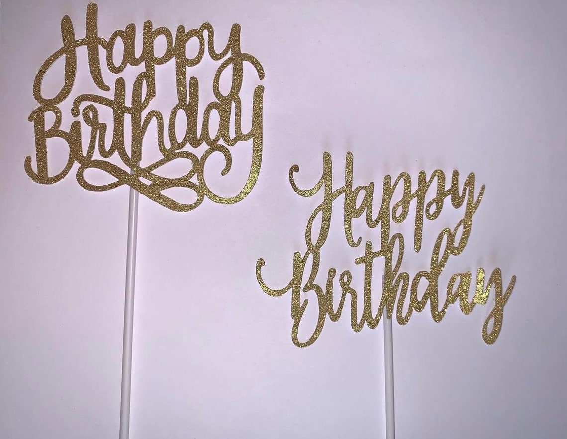 Happy Birthday Cake Topper Custom Happy Birthday Topper - Etsy