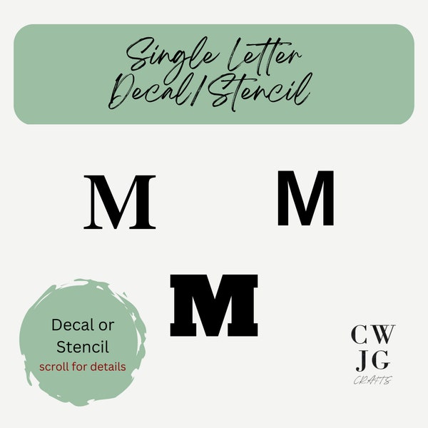 One Letter Monogram - Etsy
