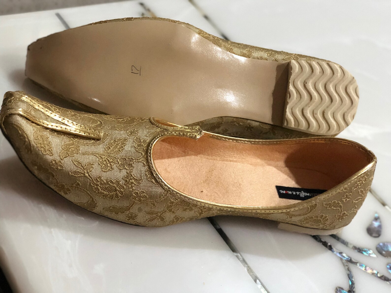 Gold Punjabi Jutti Men Ethnic Jutti Gold Wedding Shoes - Etsy