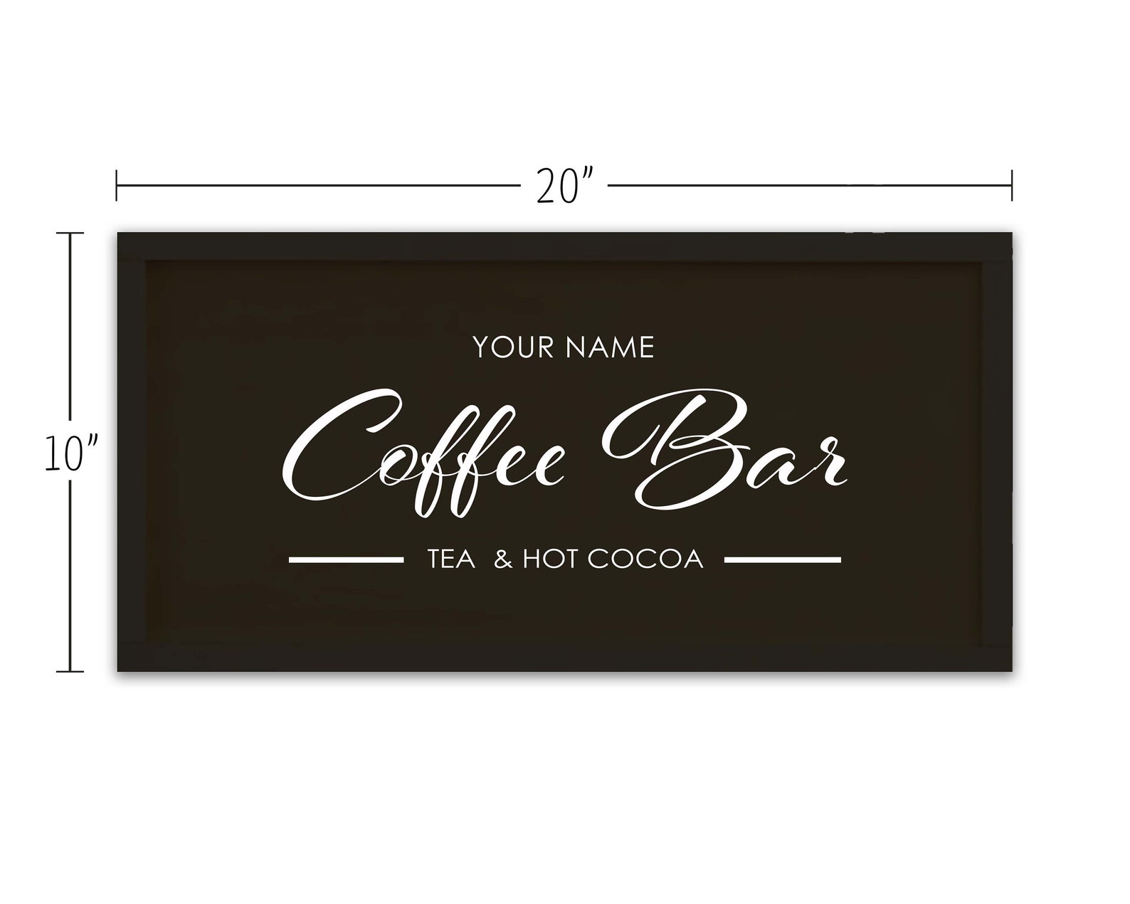 Custom Coffee Bar Wood Sign: Personalized Last Name Decor - Etsy
