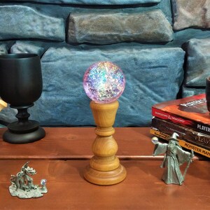 Sparkling Pink Crystal Ball Glass Marble Scrying Orb Dnd 5e - Etsy