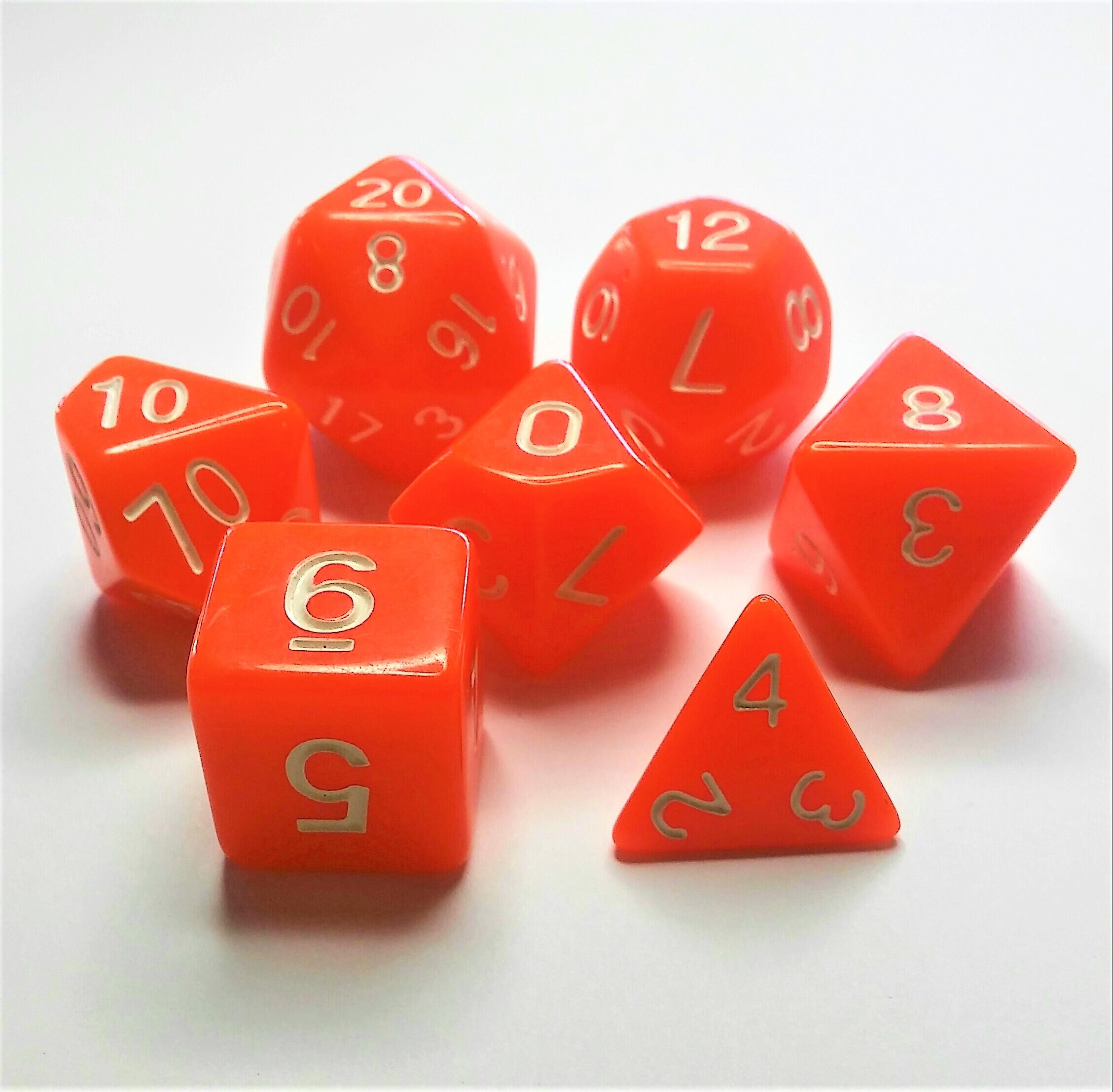 Orange Dungeons and Dragons Dice Set DND Dice Box Set D&D Dice | Etsy