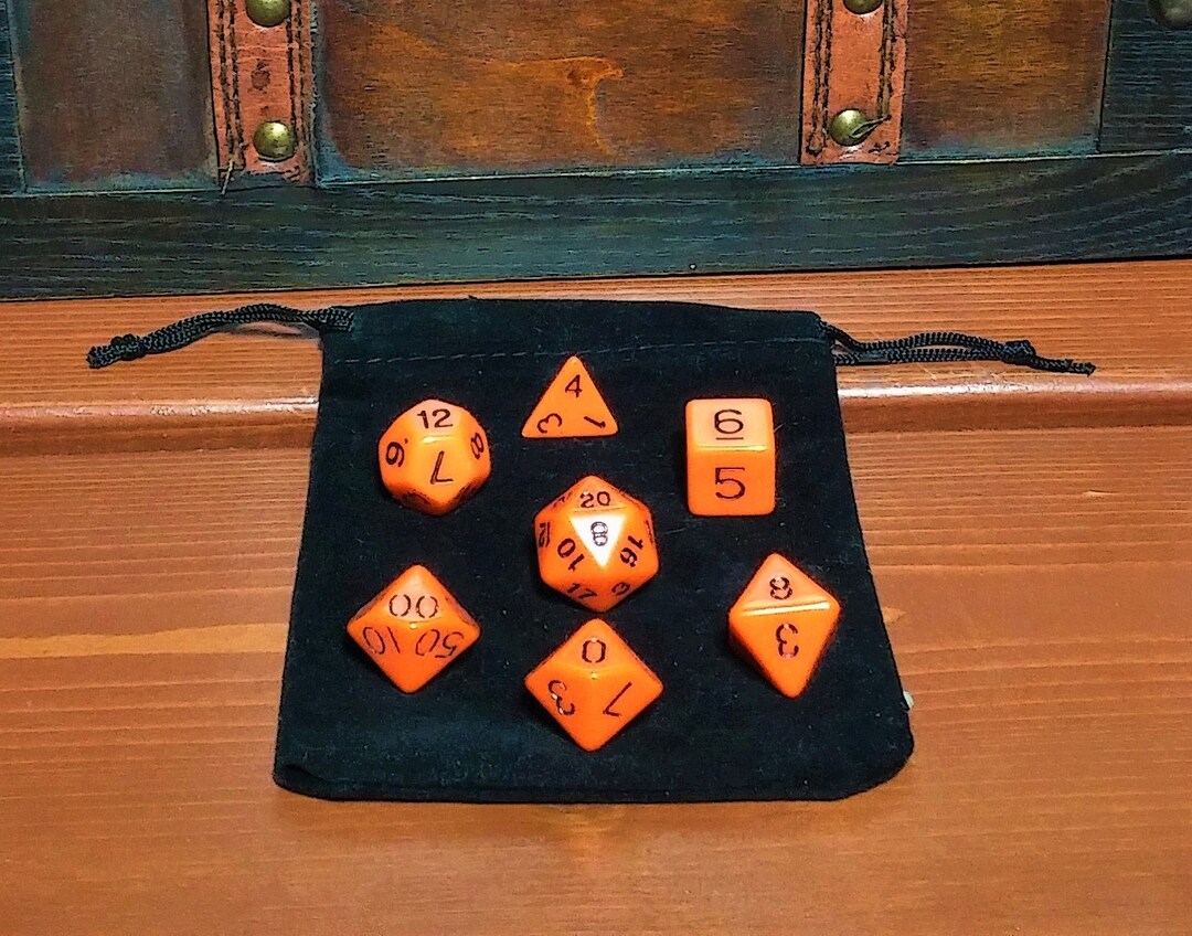 Orange Dungeons and Dragons Dice Set DND Dice Box Set D&D Dice Box ...