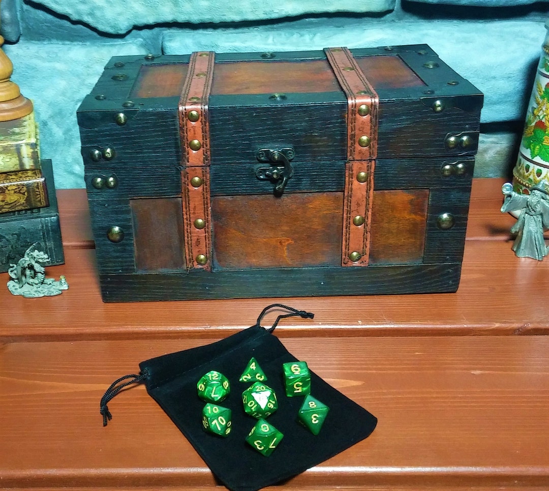 Marbled Green Dungeons and Dragons Dice Box Set DND Dice Set D&D Dice ...