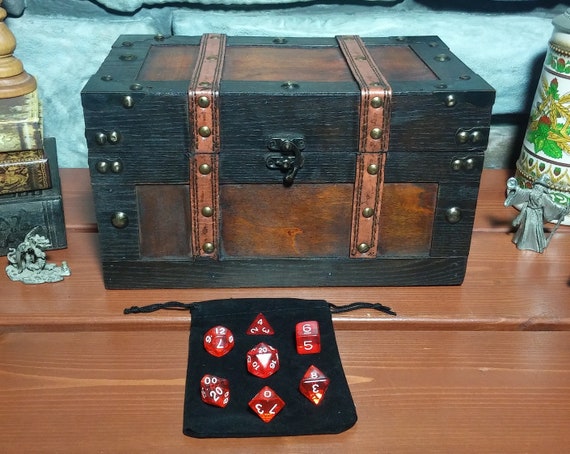 Crystal Red Dungeons and Dragons Dice Set DND Dice Box Set D&D | Etsy