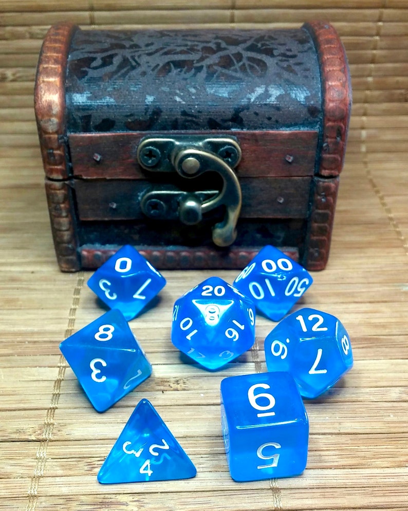 Dungeons and Dragons Dice Box Set Dnd Dice Set Treasure Chest | Etsy