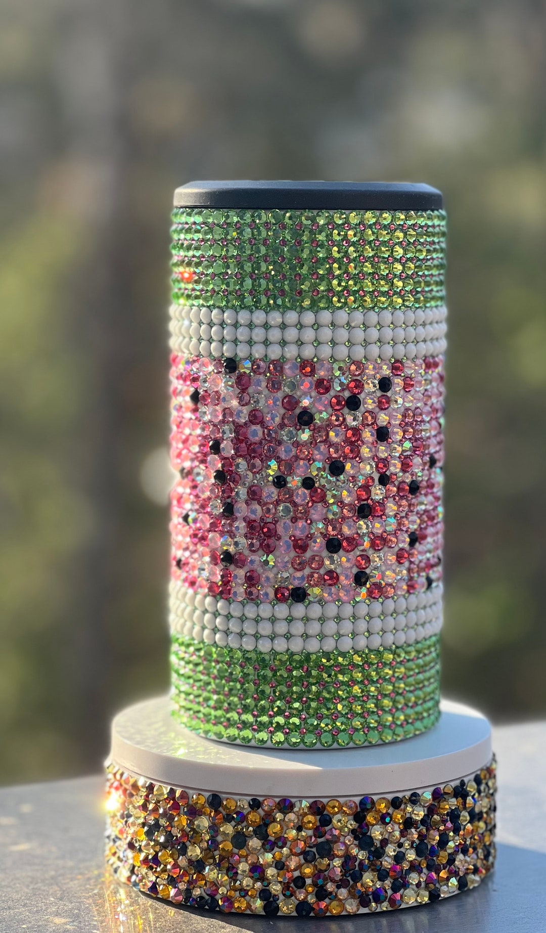 Ready to Ship SALE Custom Rhinestone 14oz Can Coozie Rhinestone Bling ...