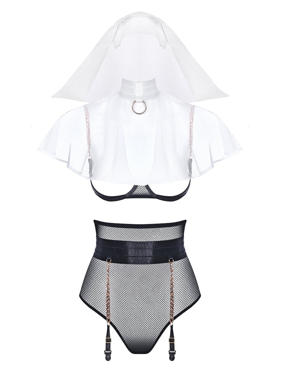 Sexy Halloween Nun Costume Sexy Nun Costume Erotic Lingerie - Etsy