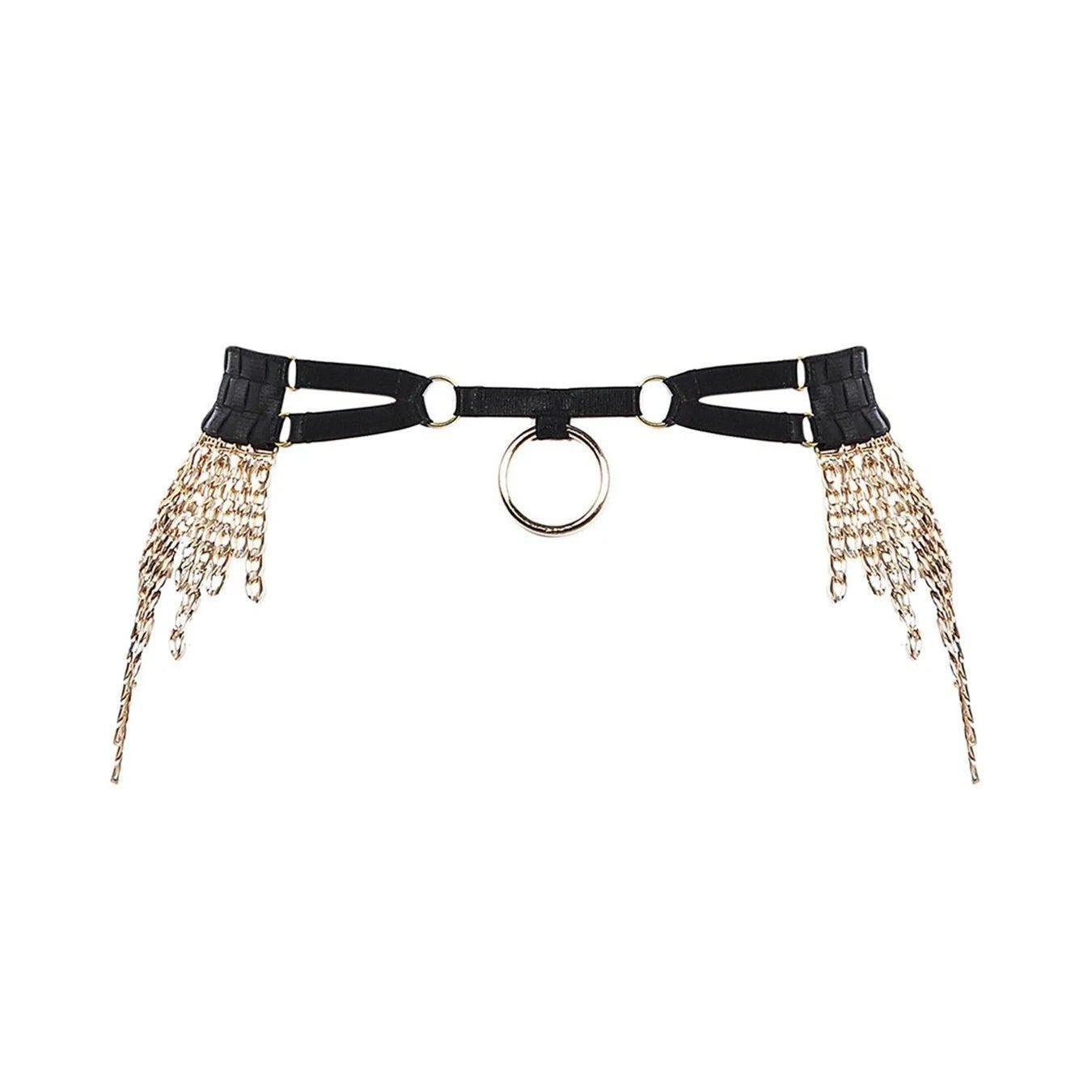 Body Harness Lingerie Set With Gold Chains Festival Outfit Unique ...