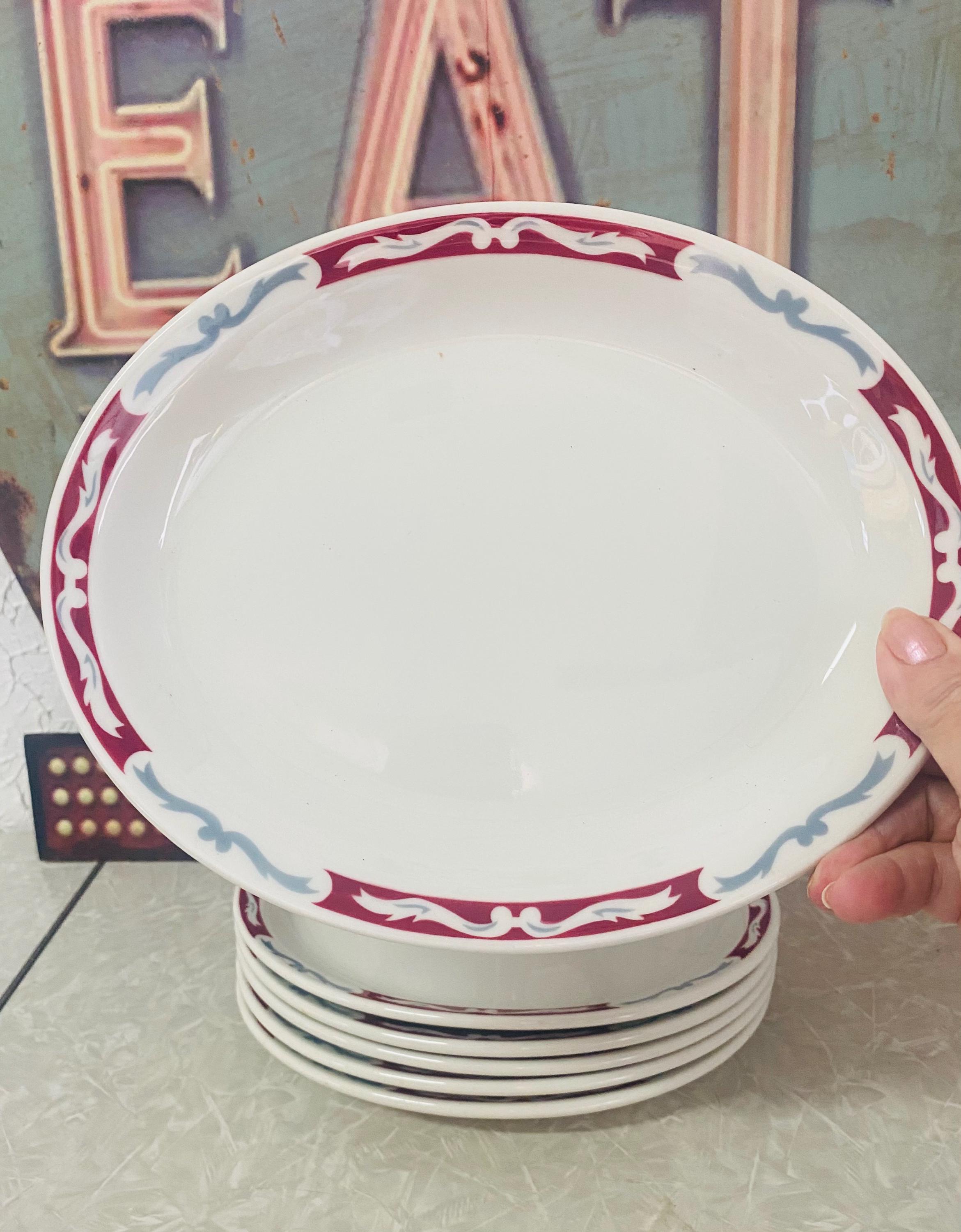 Vintage Diner Plates, Medium Oval, Sterling China, Set of Six, Retro ...