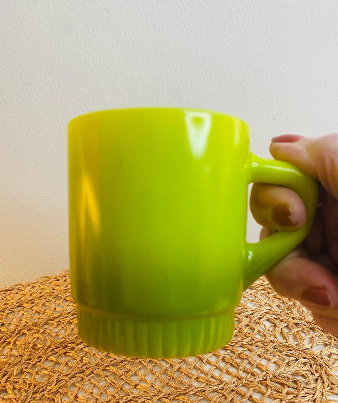Vintage Anchor Hocking Mug, Fire King Ombré’ Mug, Green Stacking Mug - Etsy