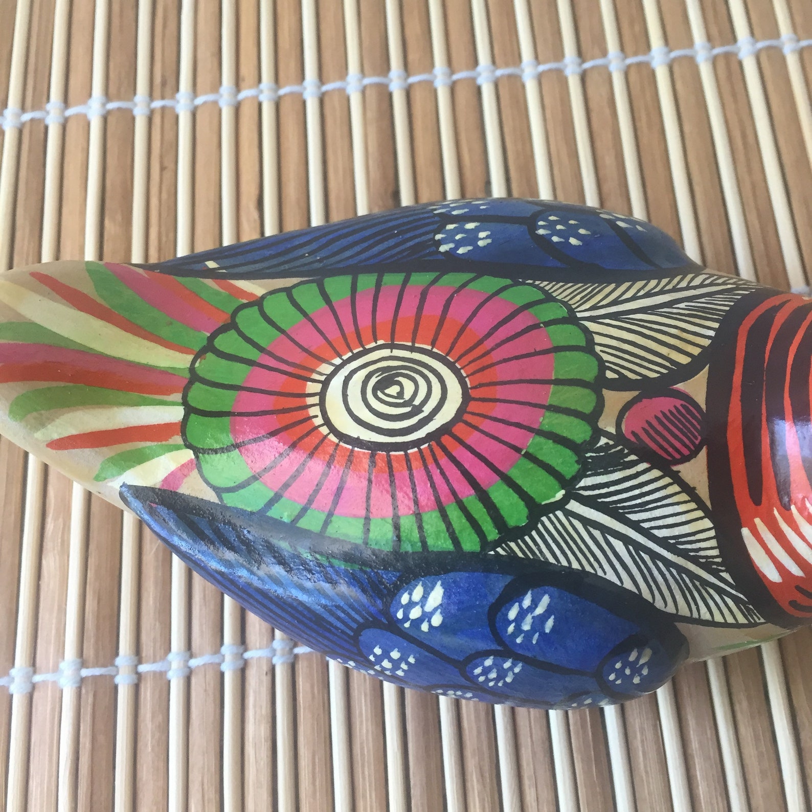Vintage Folk Art Ceramic Duck, Hand Painted - Etsy
