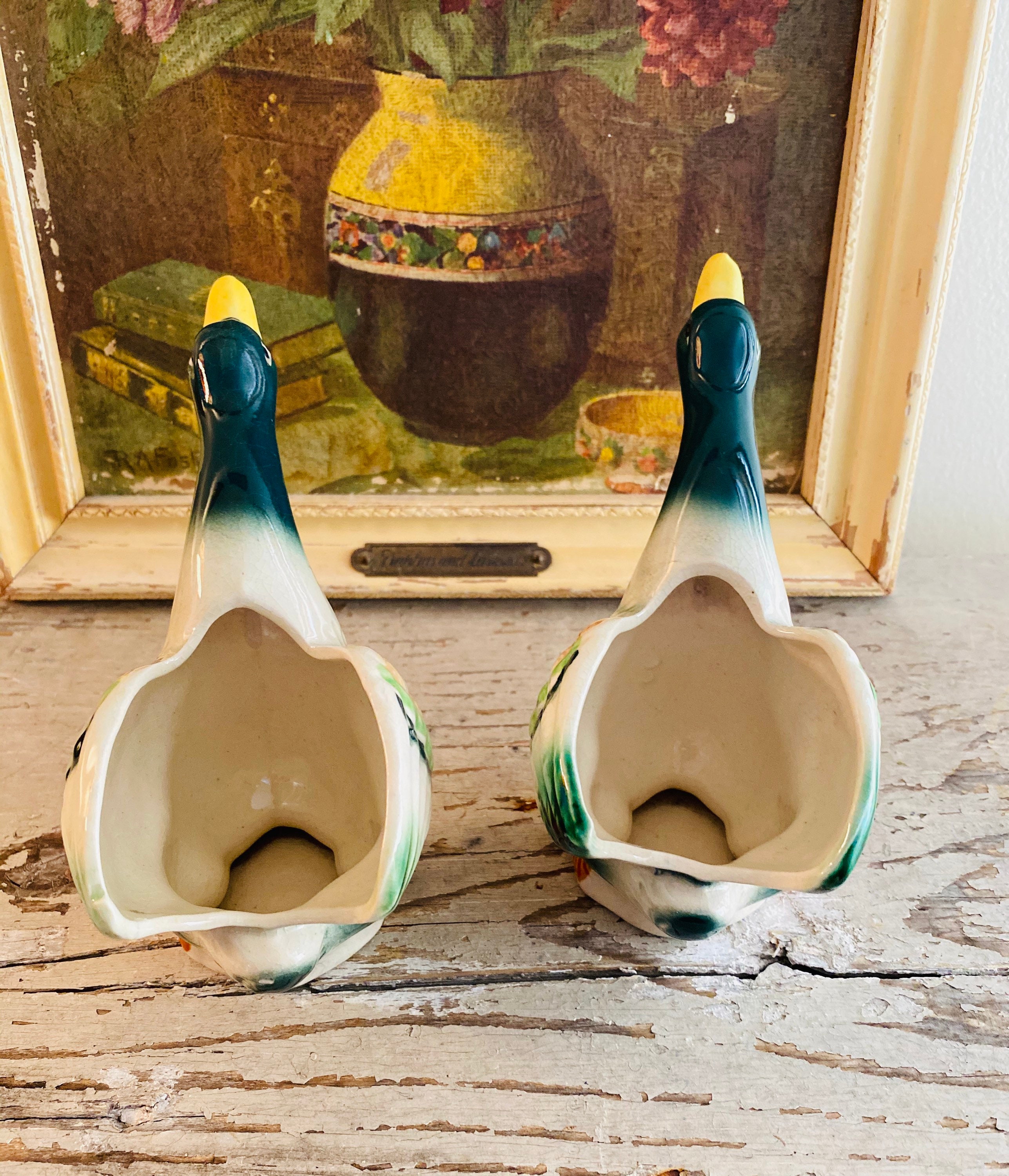 Vintage Mallard Duck Planters Made in Japan | Etsy