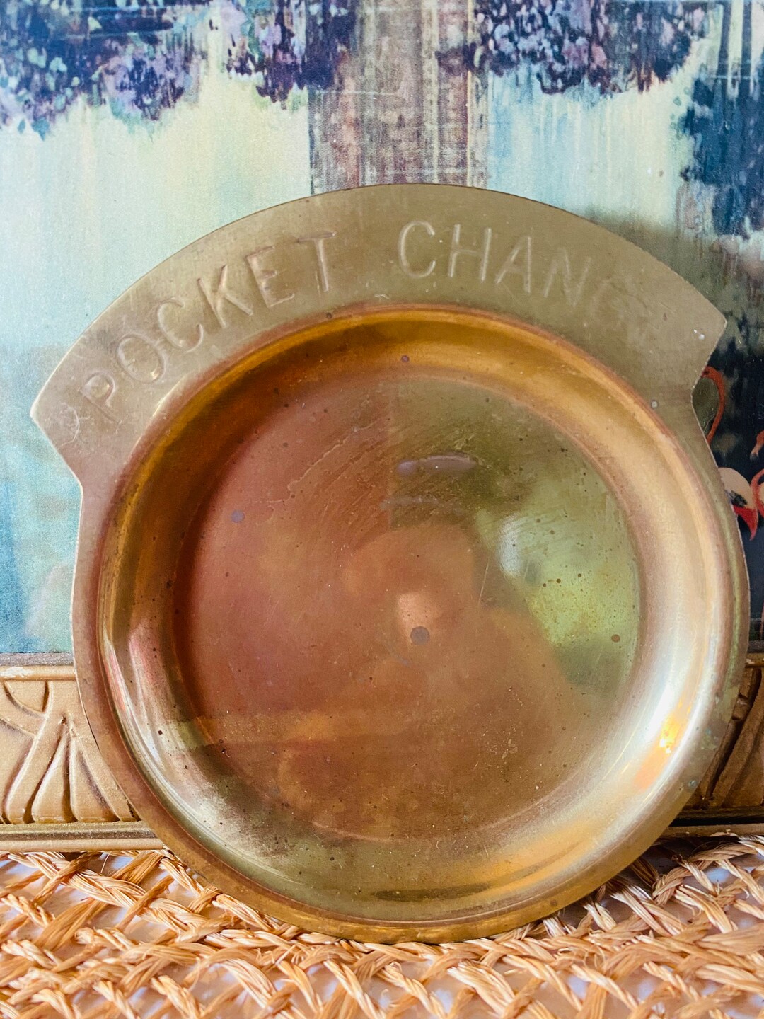 Vintage Brass Pocket Change Dish, Brass Coin Dish, Made in Taiwan - Etsy