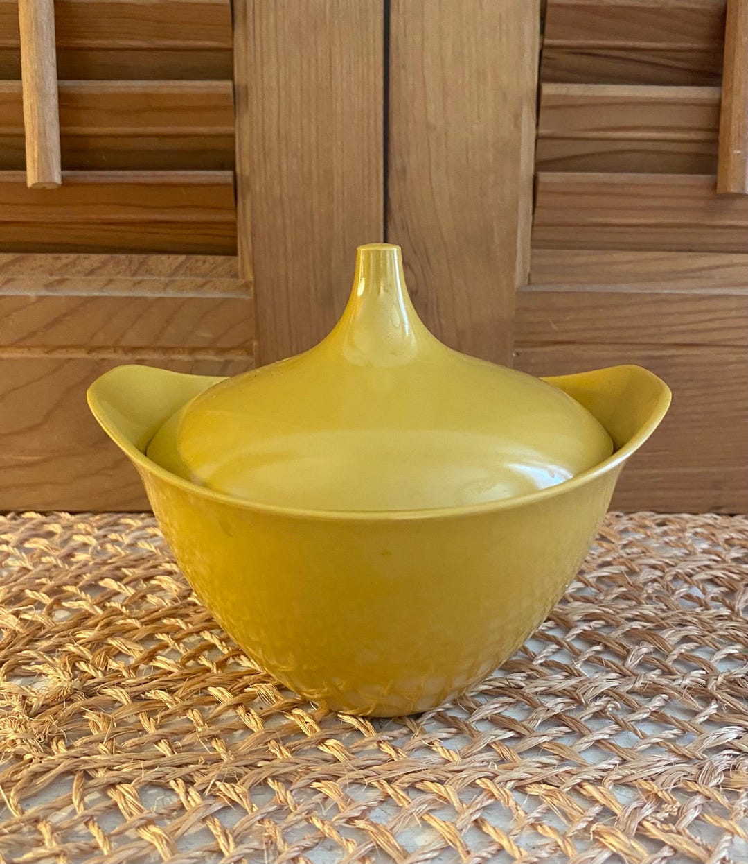 Vintage Oneida Melamine Sugar Bowl, Mustard Yellow - Etsy
