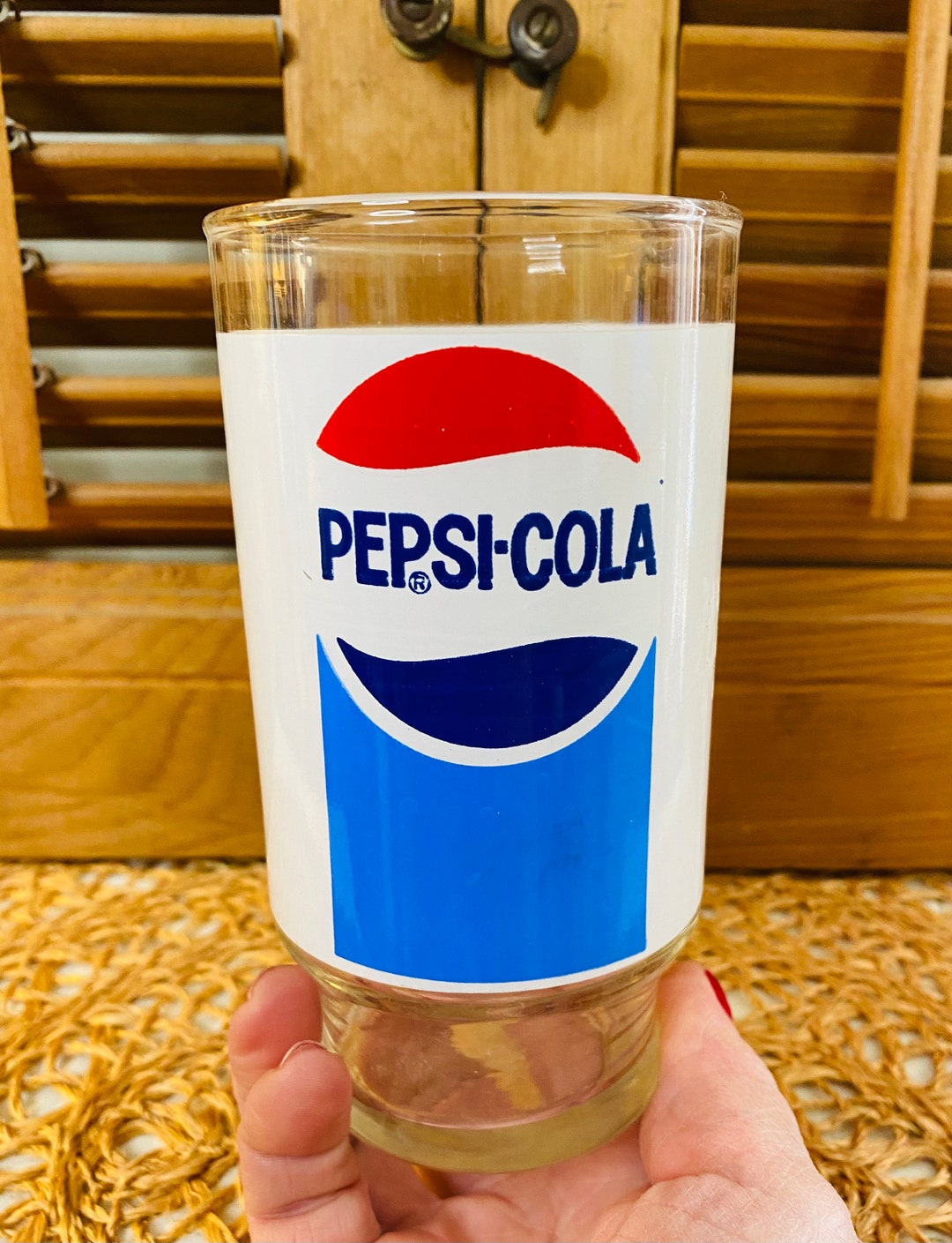 Vintage Pepsi-cola Glass, Collectible Advertising - Etsy
