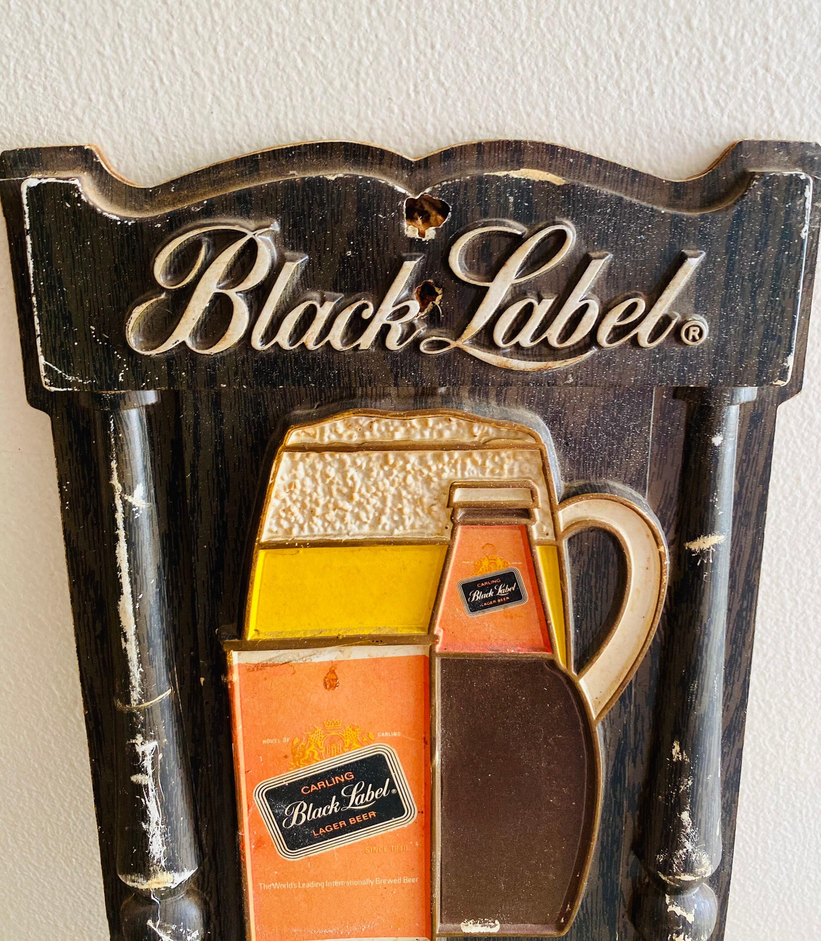 Vintage Beer Sign Black Label Vintage Beer Advertisement | Etsy