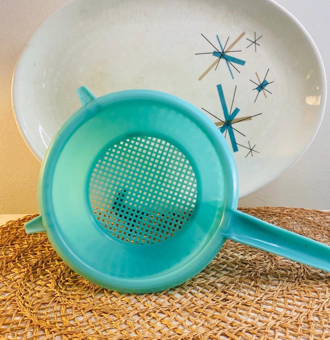 Vintage Strainer/colander, Merrymaid, Turquoise Plastic Strainer - Etsy