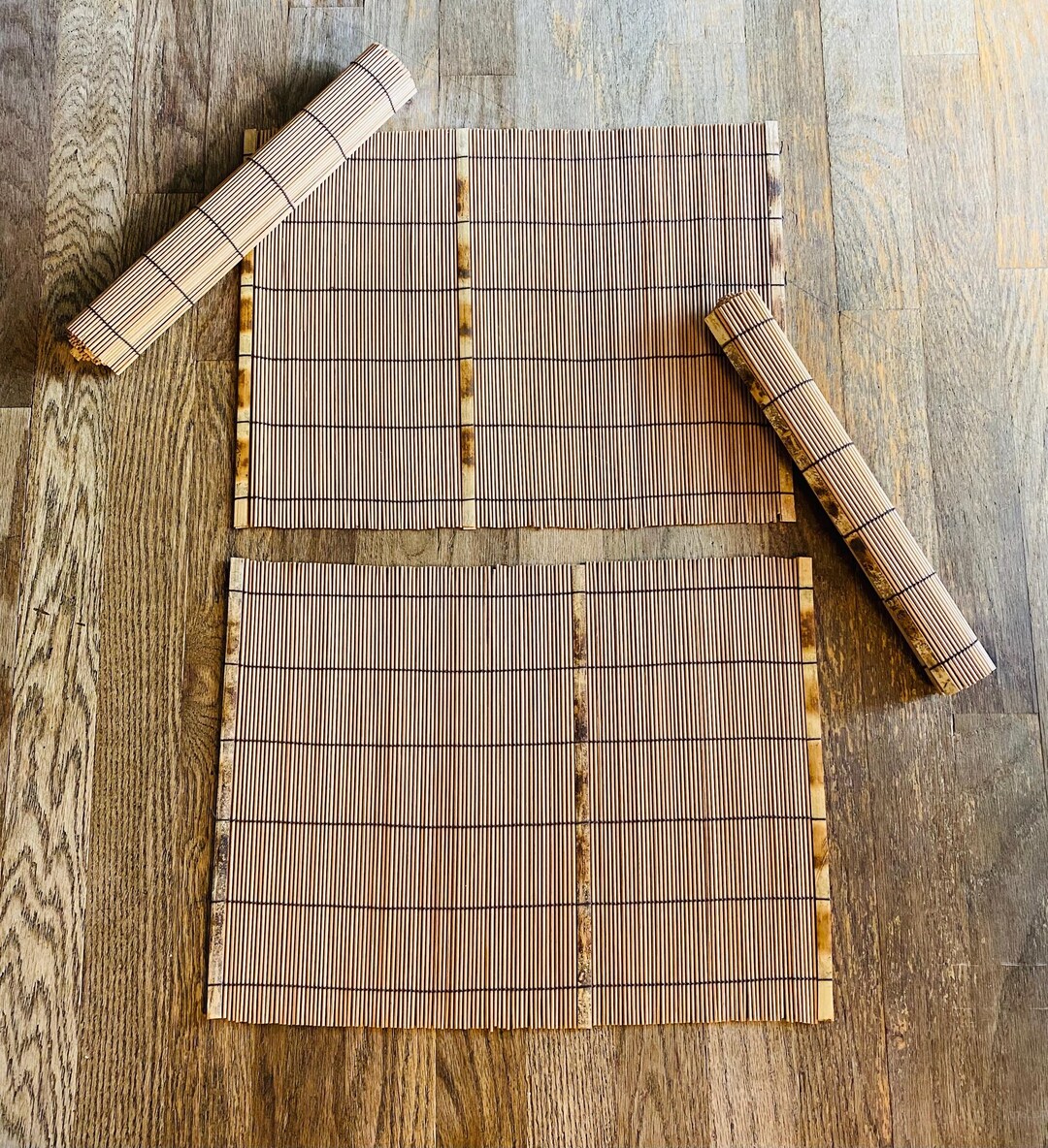 Vintage Bamboo Woven Placemats, Brown, Set of Four, Made in Japan - Etsy