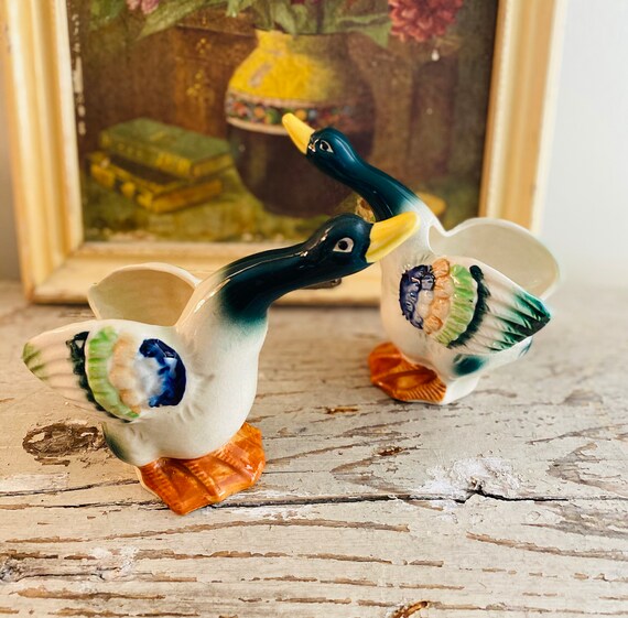 Vintage Mallard Duck Planters Made in Japan | Etsy