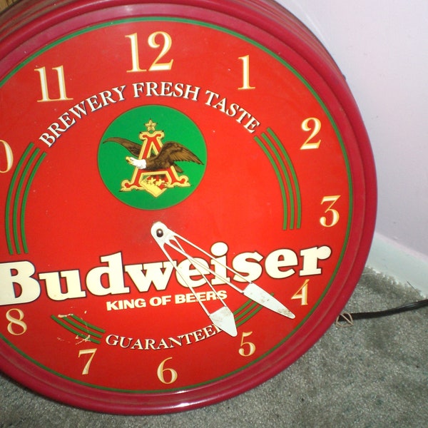 Budweiser Clock - Etsy