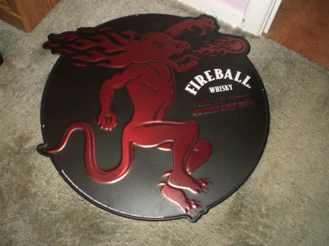 Vintage Fireball Whiskey Sign - Etsy