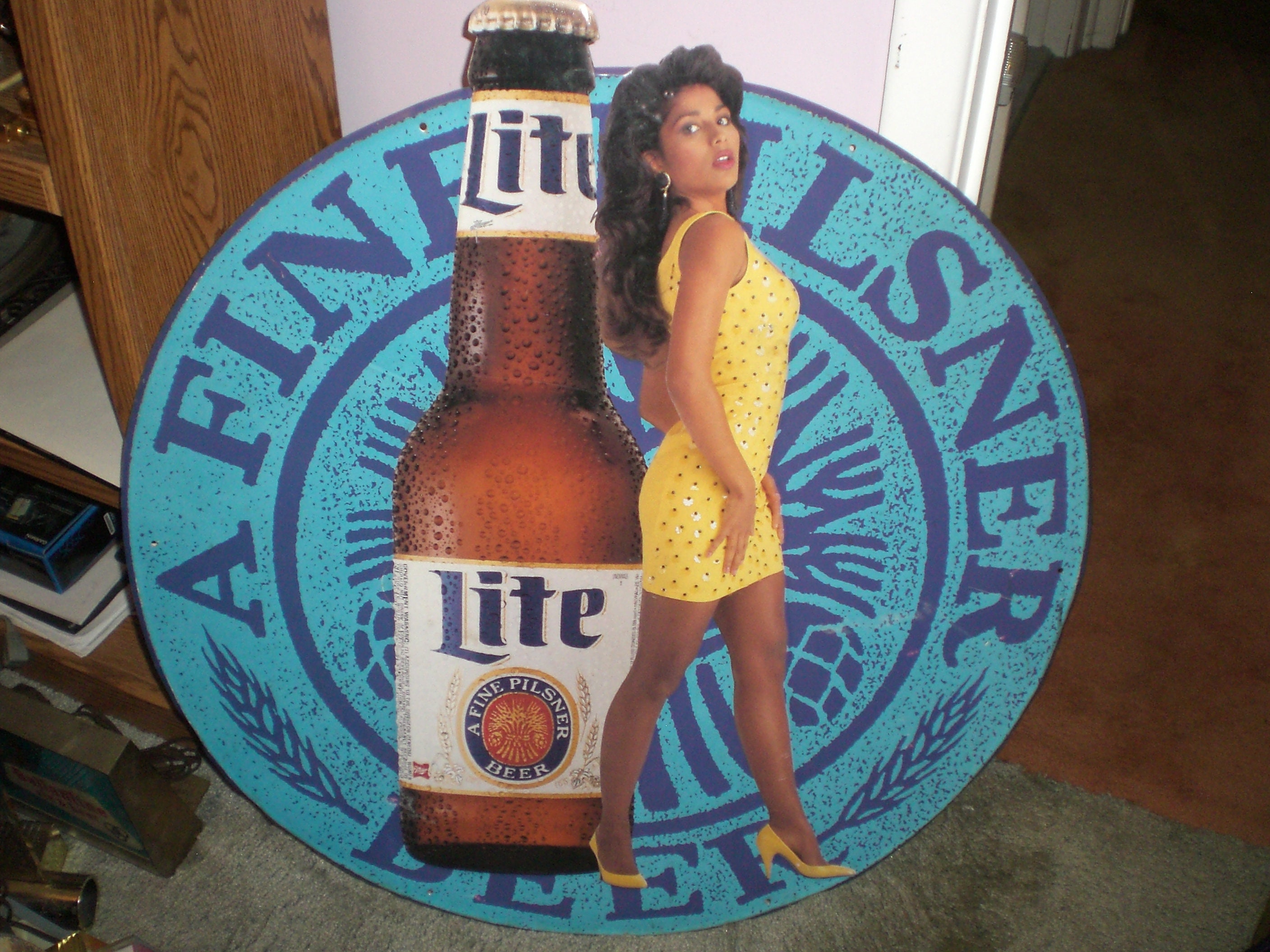 Vintage Miller Lite Metal Sign - Etsy