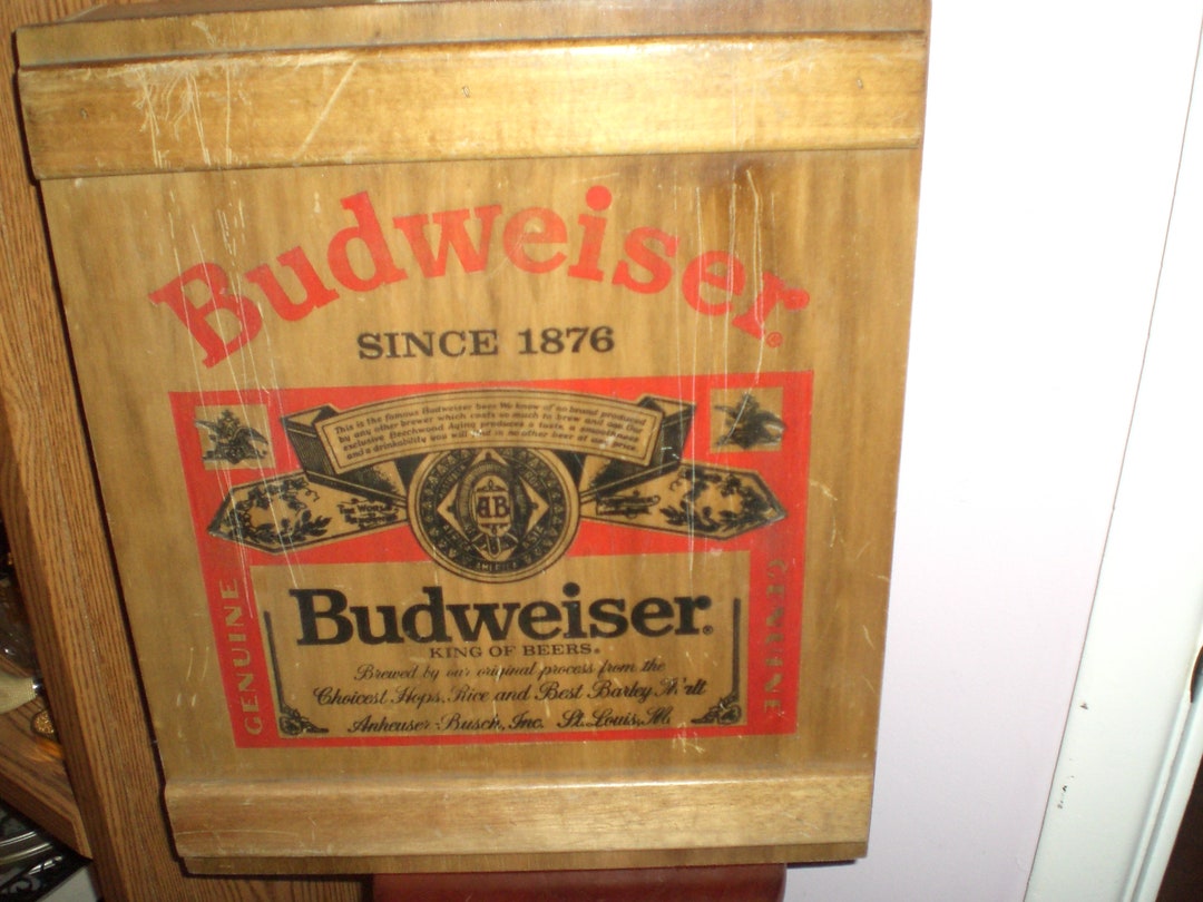Vintage Budweiser Wood Storage Crate Box - Etsy