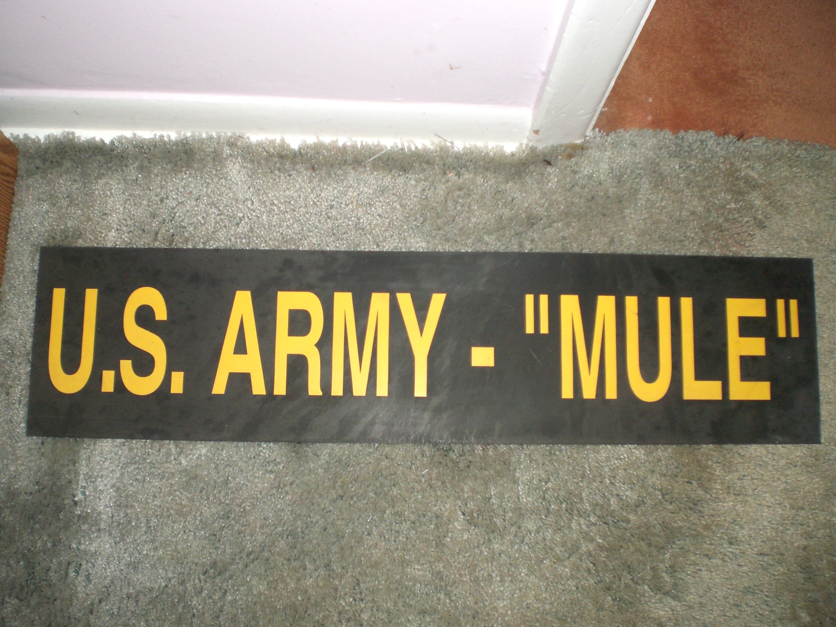 Vintage U.S. Army mule Sign - Etsy