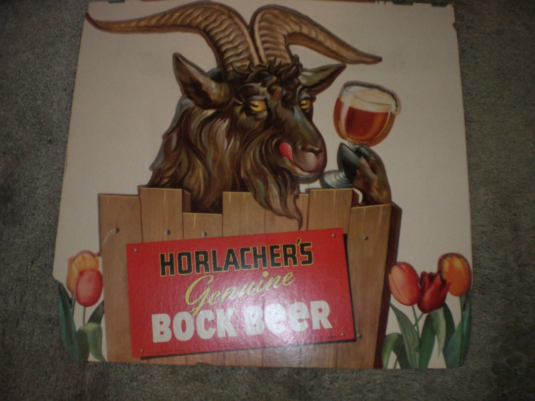 Vintage Horlacher Bock Beer Display Sign - Etsy