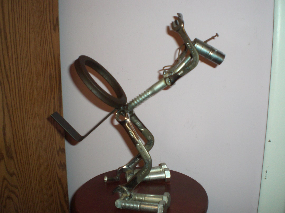 Vintage Folk Art Tool, Spark Plug & Bolt Sculpture - Etsy