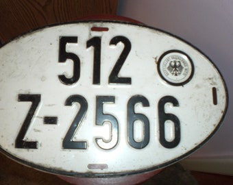 Vintage German License Plate - Etsy
