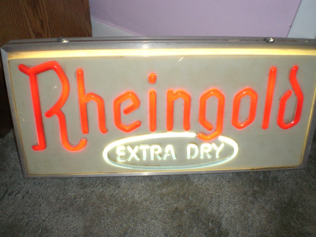 Vintage Rheingold Beer WORKING Lighted Sign - Etsy