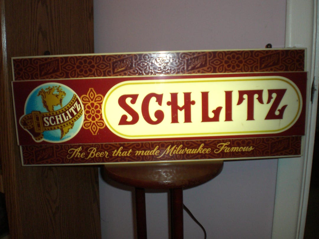 Vintage Schlitz Beer WORKING Lighted Sign - Etsy