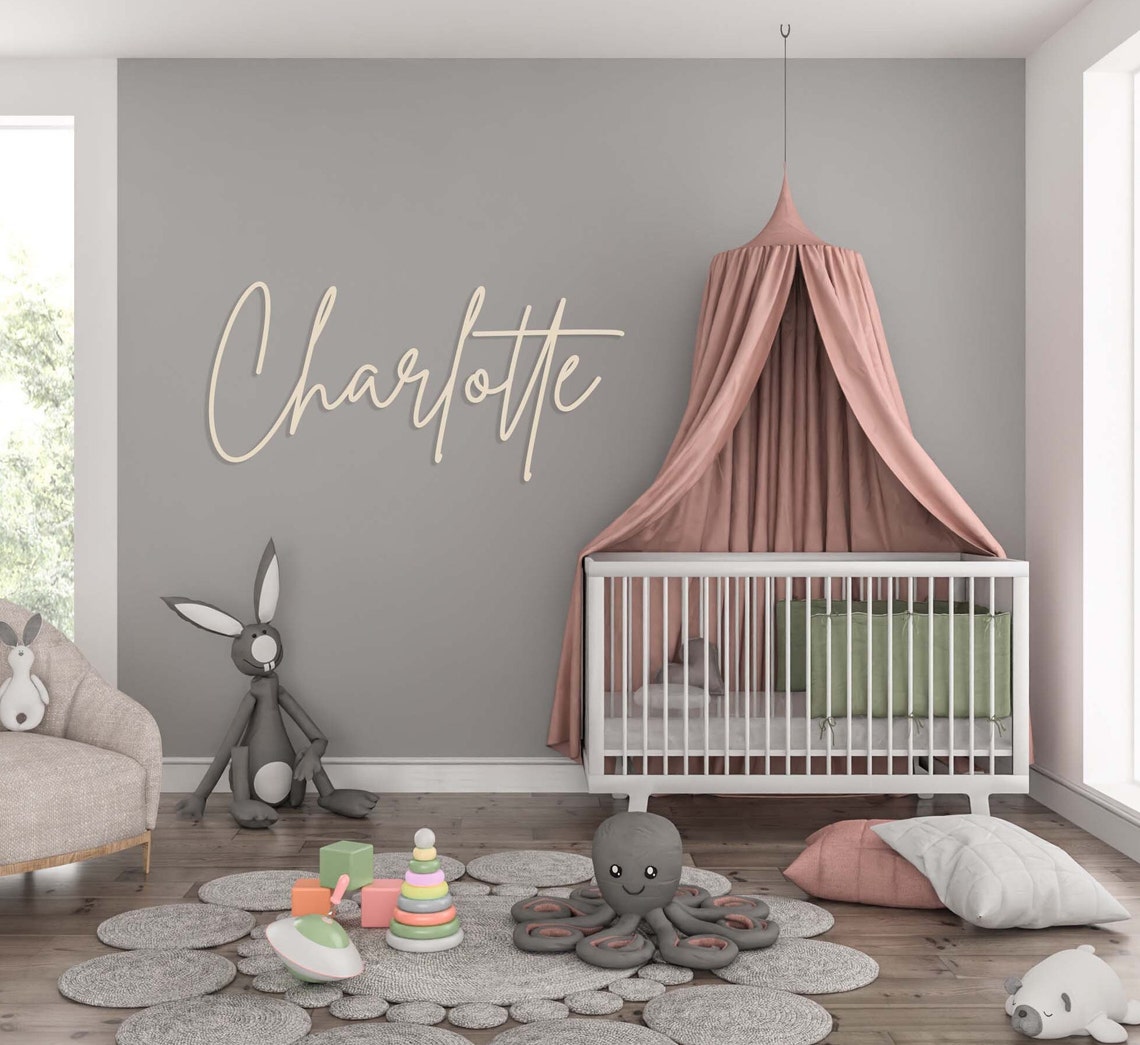 Custom Wood Name Sign Cutout / Name Cut Out / Baby Name Sign / | Etsy