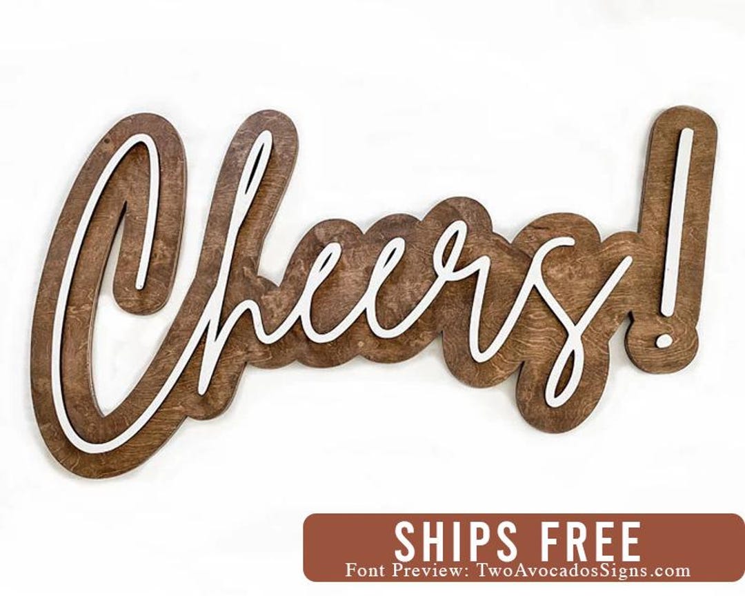 Cheers Sign, Wedding Bar Sign, Bar Sign, Wedding Backdrop, Brewery Sign ...