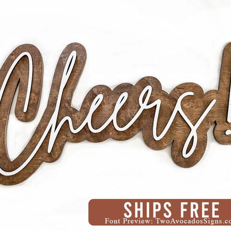 Cheers Sign - Etsy