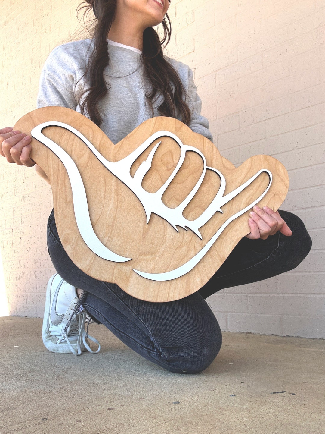 Shaka Wood Sign, Pray for Surf Nursery Sign, Surf Nursery Decor, Locals ...