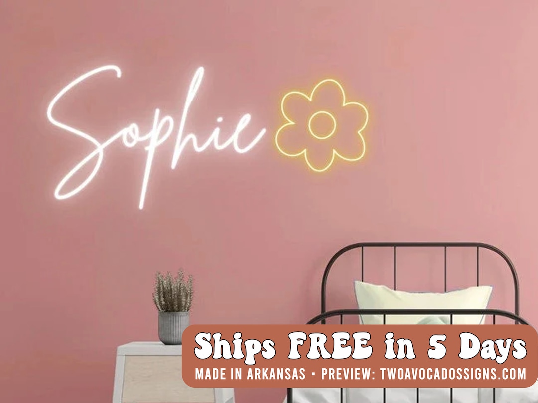 Custom Neon Name Sign, Teen Bedroom Neon Sign, Kids Neon Name Sign ...