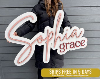 Girls Name Sign - Etsy