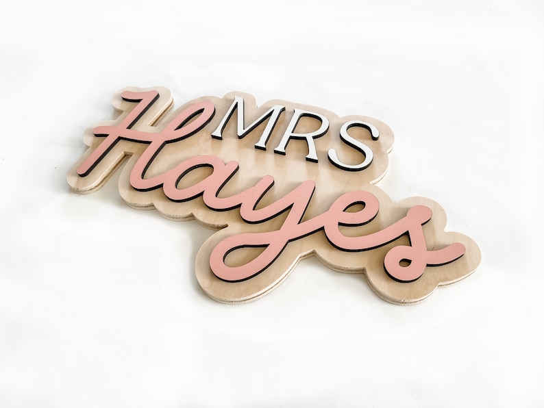 Teacher Name Sign, Teacher Appreciation Gift, Flower Teacher Sign, Door ...