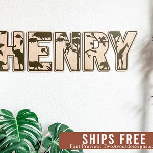 Forest Name Sign, Forest Letters, Letter Sign, Forest Nursery Sign ...