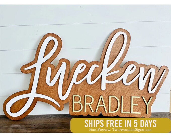 Large Wood Name Sign, Nursery Name Sign, Boho Nursery Sign , Above Crib ...