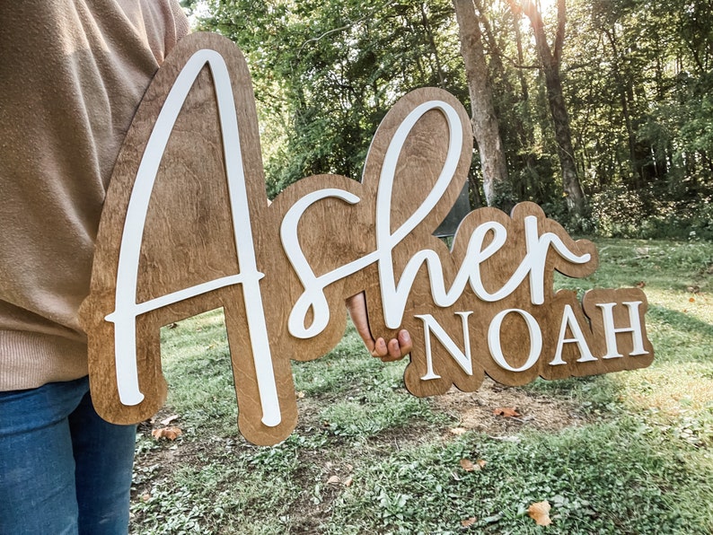 Large Wood Name Sign Nursery Name Sign Boho Nursery Sign - Etsy