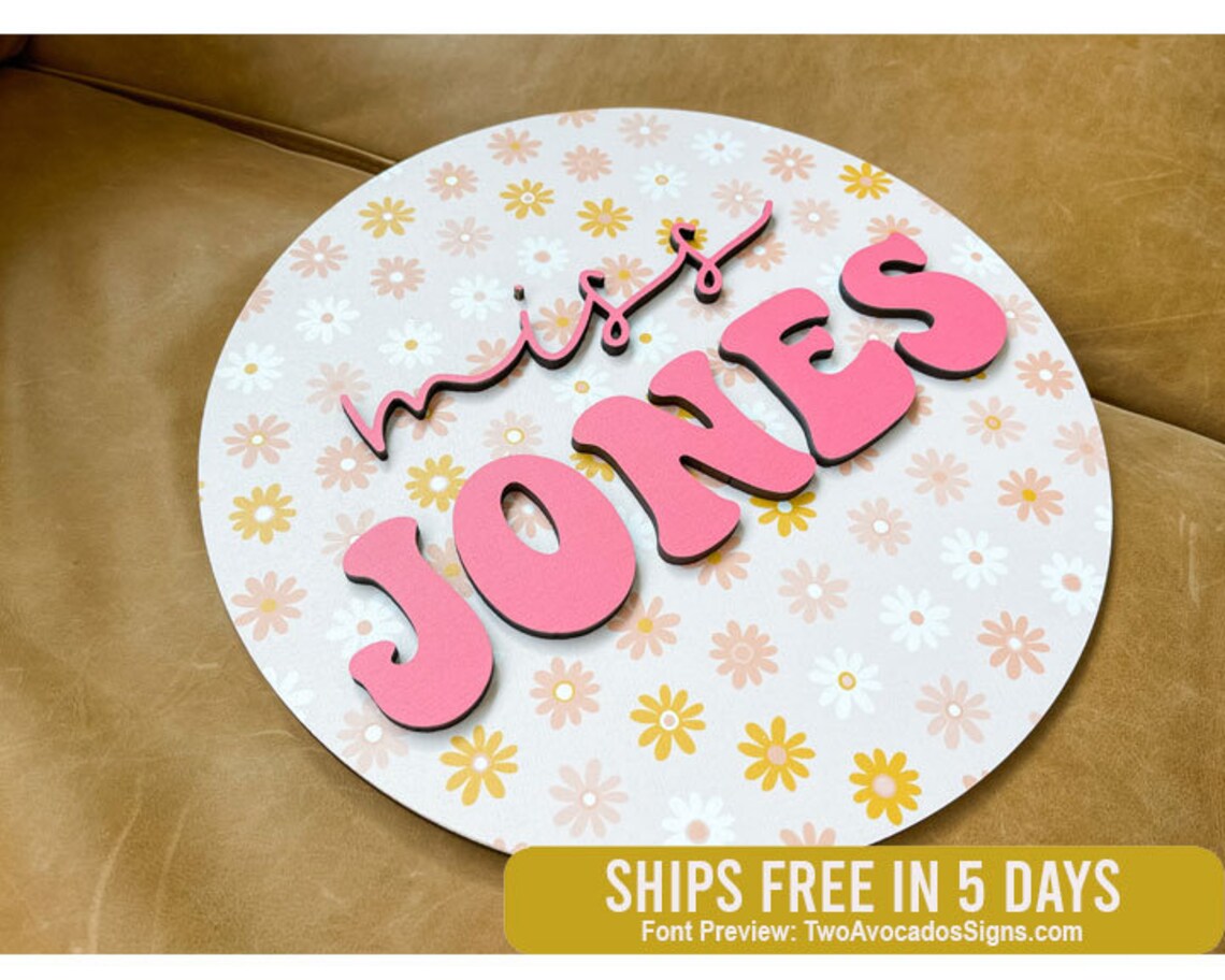 Teacher Name Sign Teacher Appreciation Gift Round Teacher - Etsy