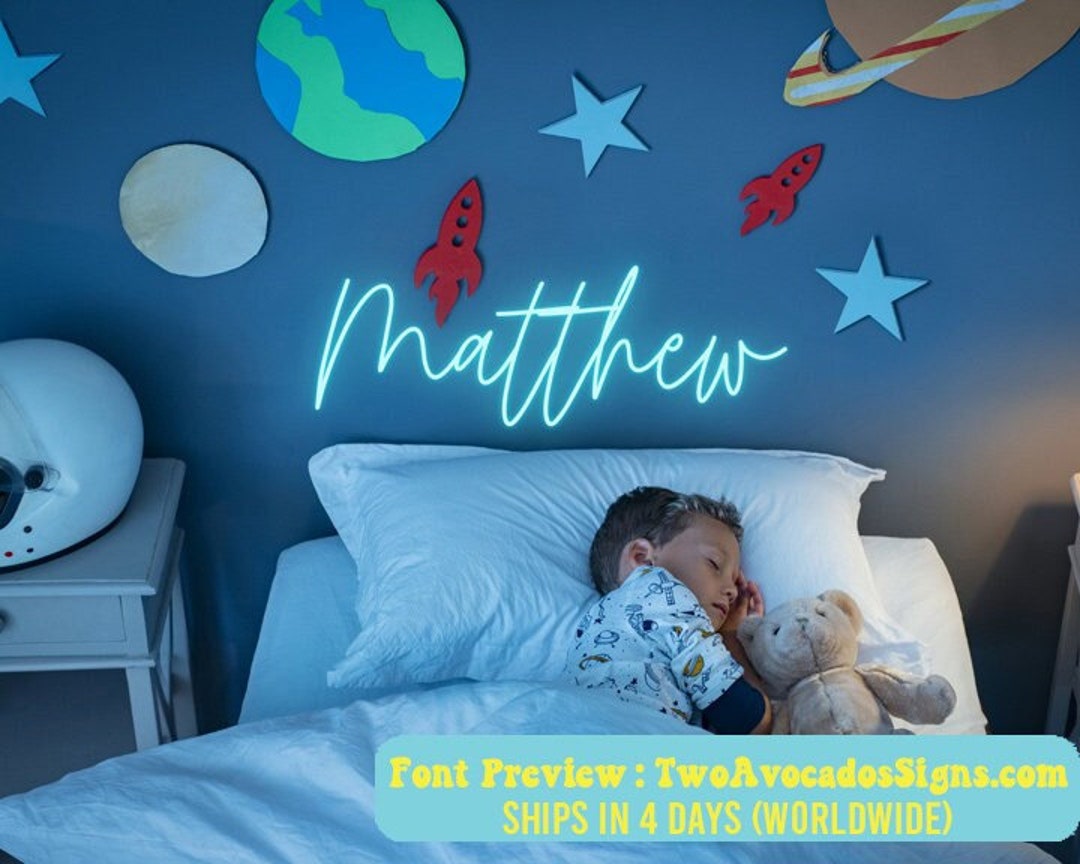 Nursery Name Neon Sign, Custom Neon, Teen Neon Name Sign, Kids Neon ...